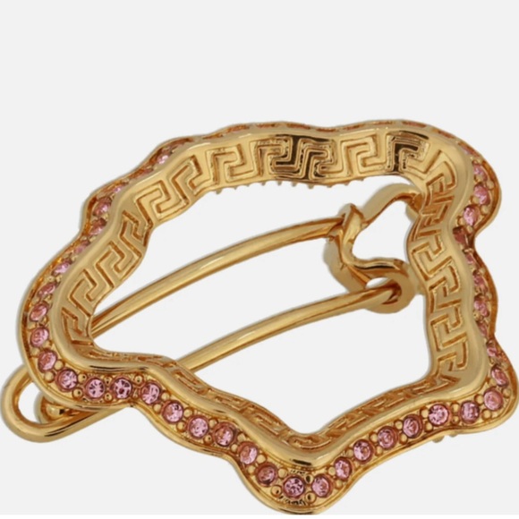 Versace | Accessories | New Crystal Embellished Medusa Head Barrette ...